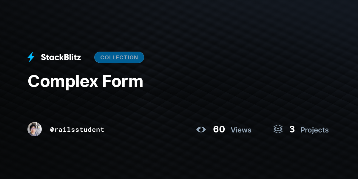 Complex Form by railsstudent