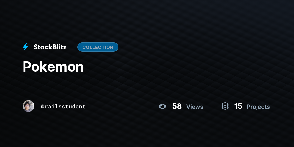 Pokemon by railsstudent - StackBlitz