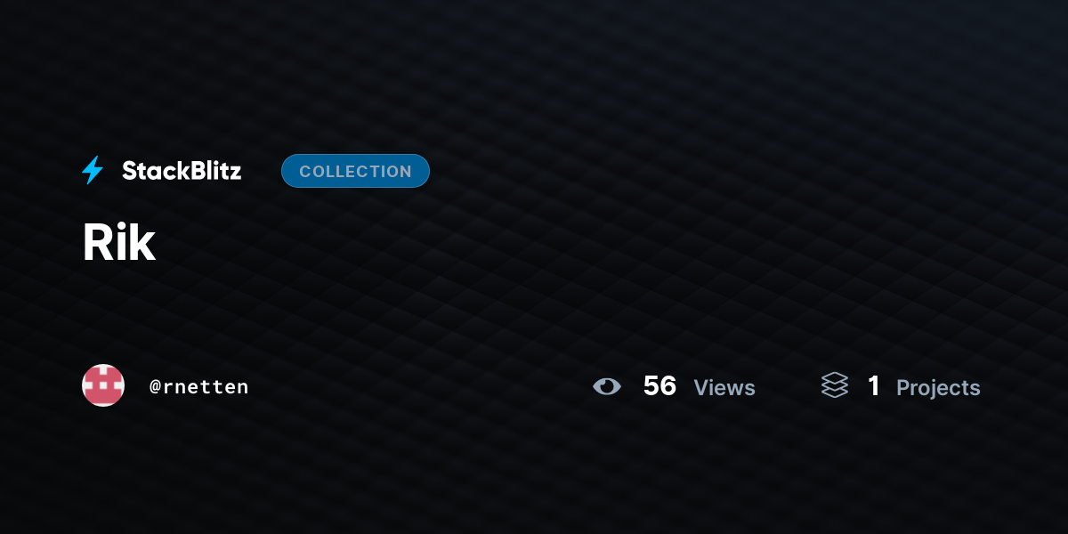 Rik by rnetten - StackBlitz