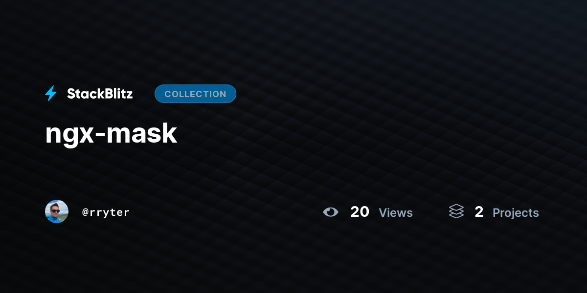 ngx-mask by rryter - StackBlitz