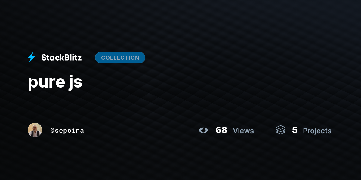 pure js by sepoina - StackBlitz