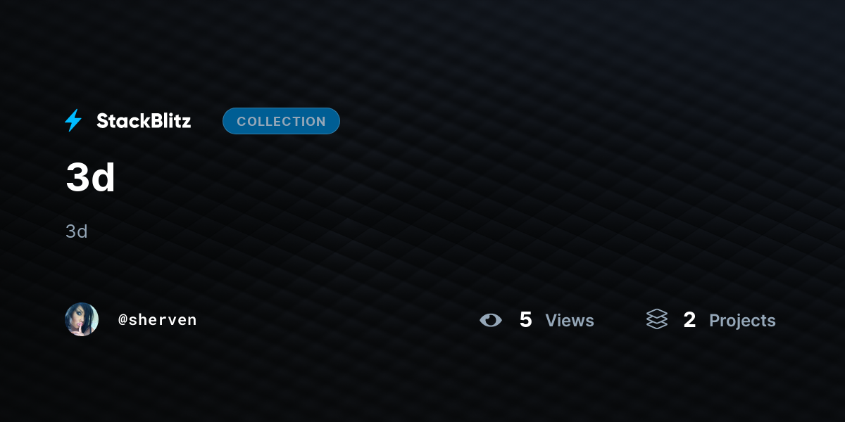 3d by sherven - StackBlitz