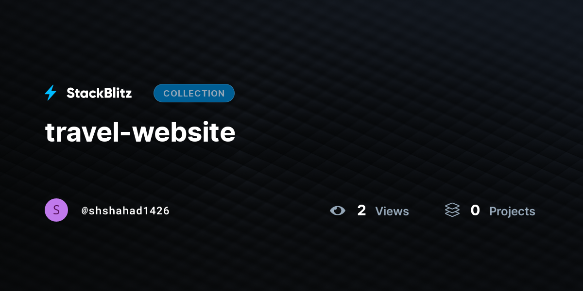 travel-website by shshahad1426 - StackBlitz