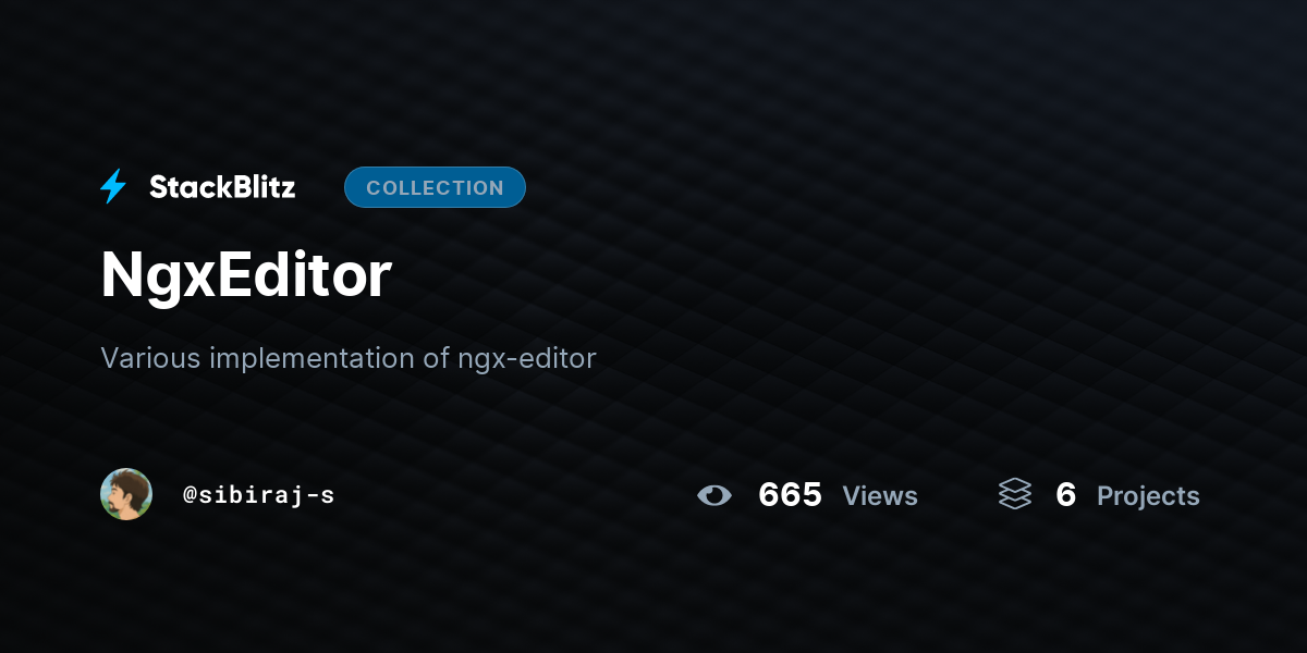 NgxEditor by sibiraj-s - StackBlitz