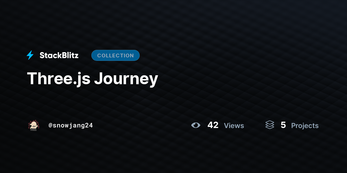 Three.js Journey by snowjang24