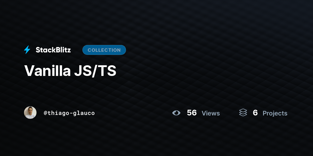 Vanilla JS/TS by thiago-glauco - StackBlitz Vanilla JS/TS by thiago-glauco - StackBlitz