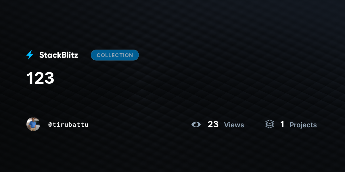 123 by tirubattu - StackBlitz