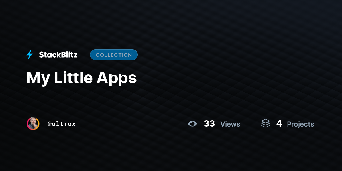 My Little Apps by ultrox - StackBlitz