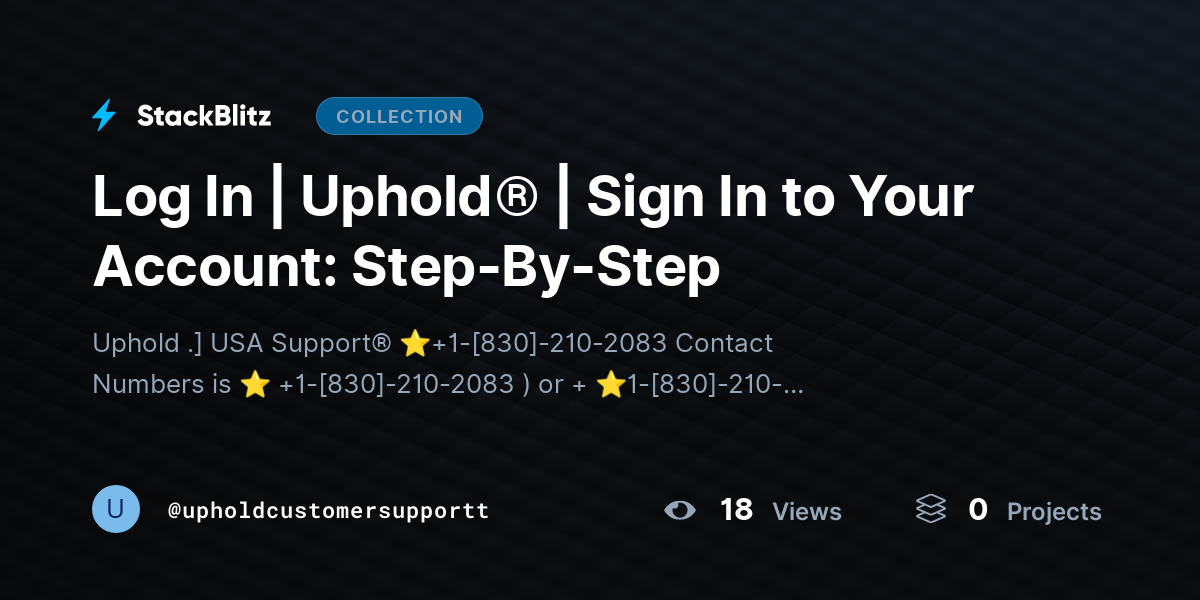 Log In | Uphold® | Sign In to Your Account: Step-By-Step by ...