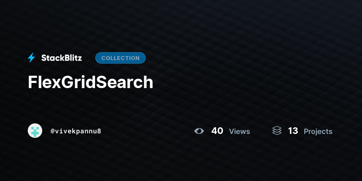 FlexGridSearch by vivekpannu8 - StackBlitz