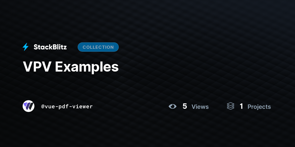 VPV Examples in github/vue-pdf-viewer