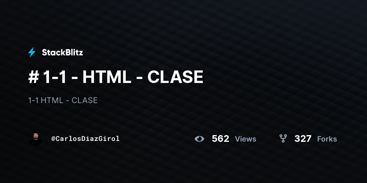 # 1-1 - HTML - CLASE - StackBlitz
