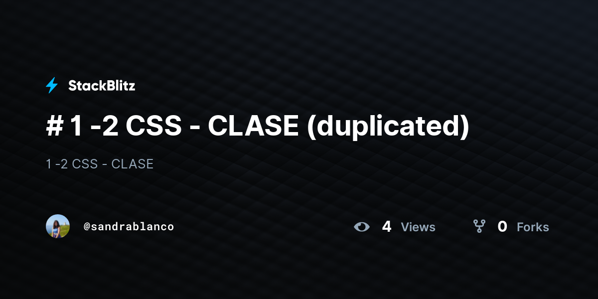 # 1 -2 CSS - CLASE (duplicated) - StackBlitz