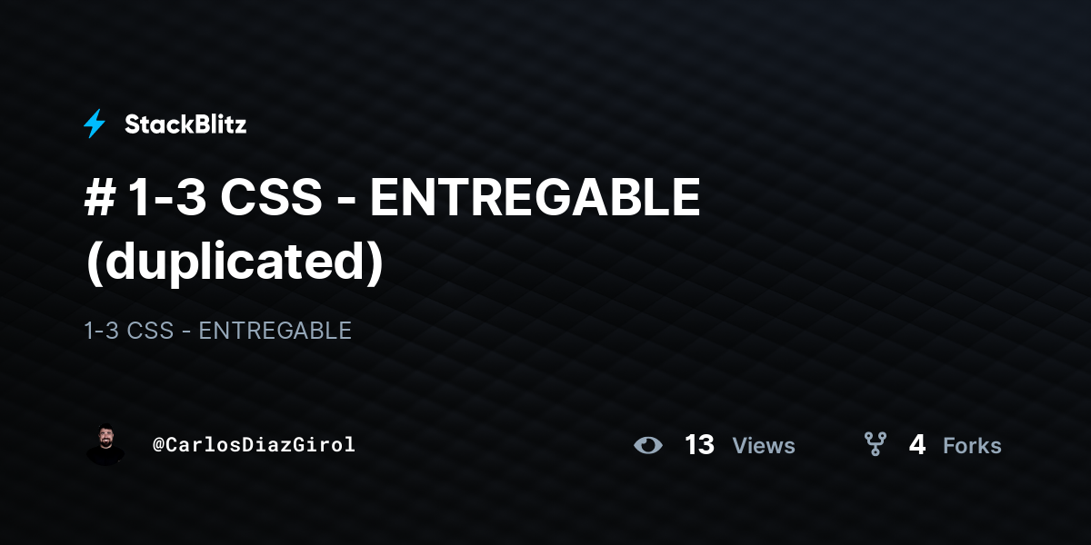 # 1-3 CSS - ENTREGABLE (duplicated) - StackBlitz