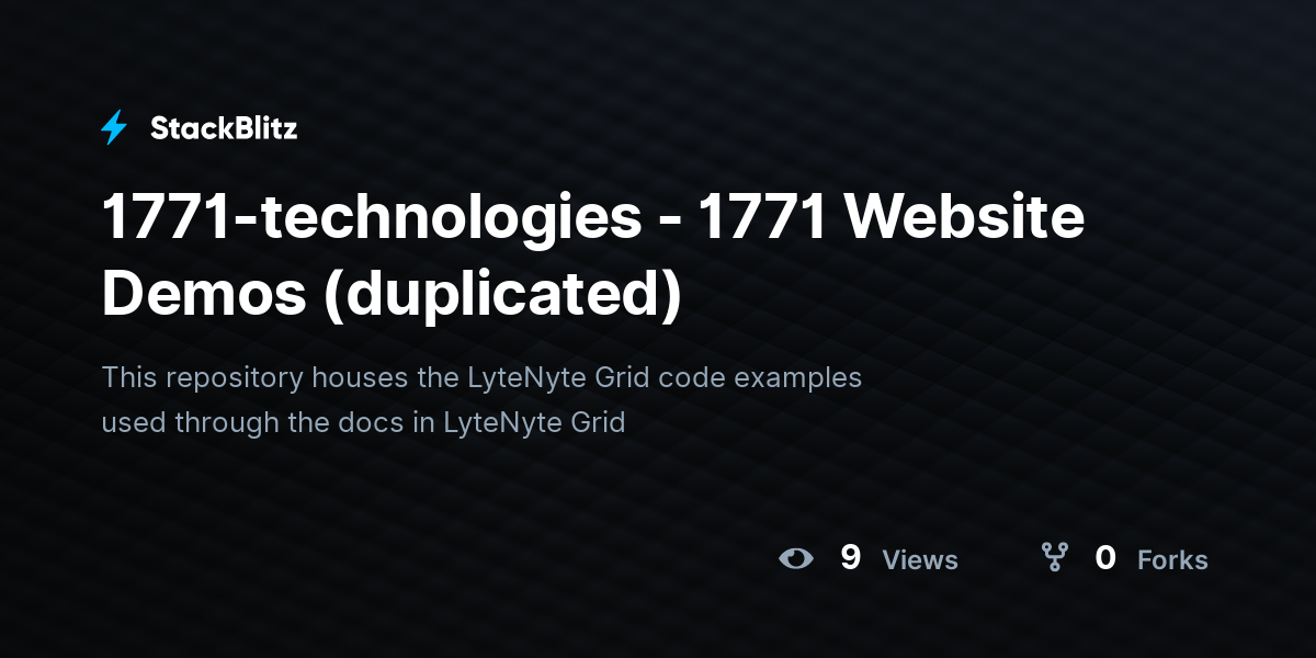 1771 Technologies 1771 Website Demos Duplicated Stackblitz