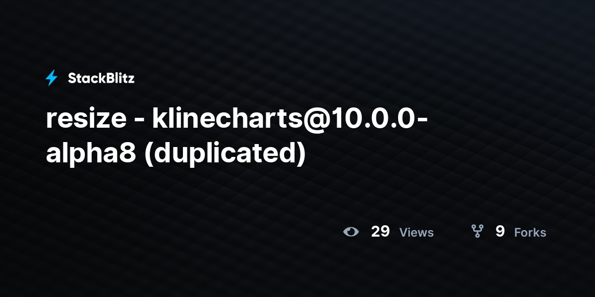 resize - klinecharts@10.0.0-alpha8 (duplicated) - StackBlitz