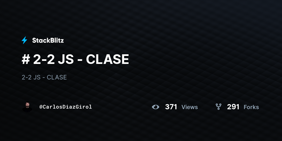 # 2-2 JS - CLASE - StackBlitz