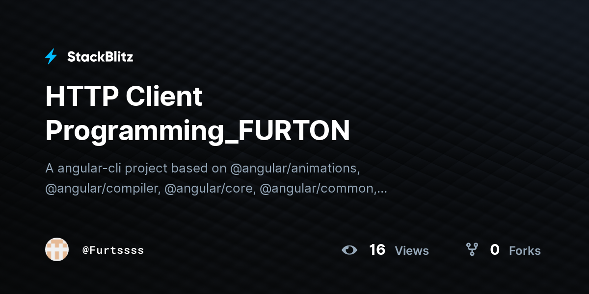 HTTP Client Programming_FURTON - StackBlitz