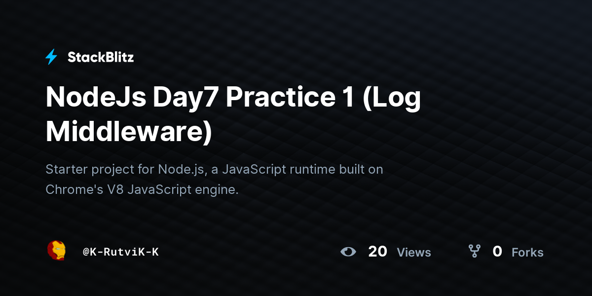 NodeJs Day7 Practice 1 (Log Middleware) - StackBlitz
