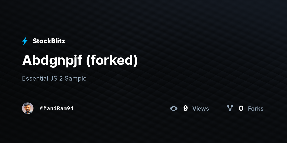 Abdgnpjf (forked) - StackBlitz