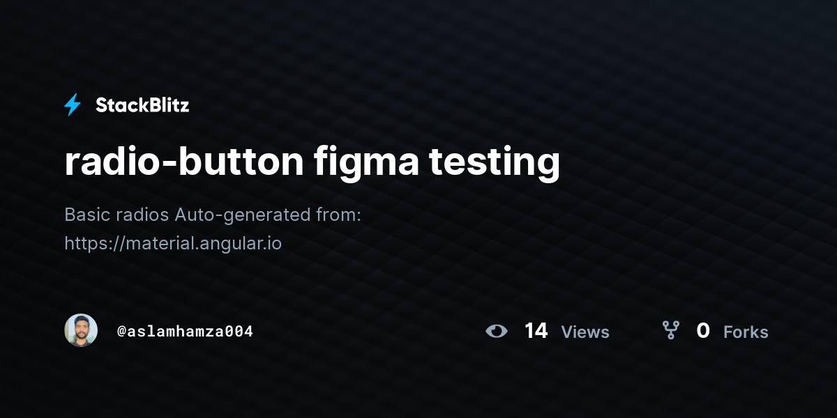 radio-button figma testing - StackBlitz radio-button figma testing - StackBlitz