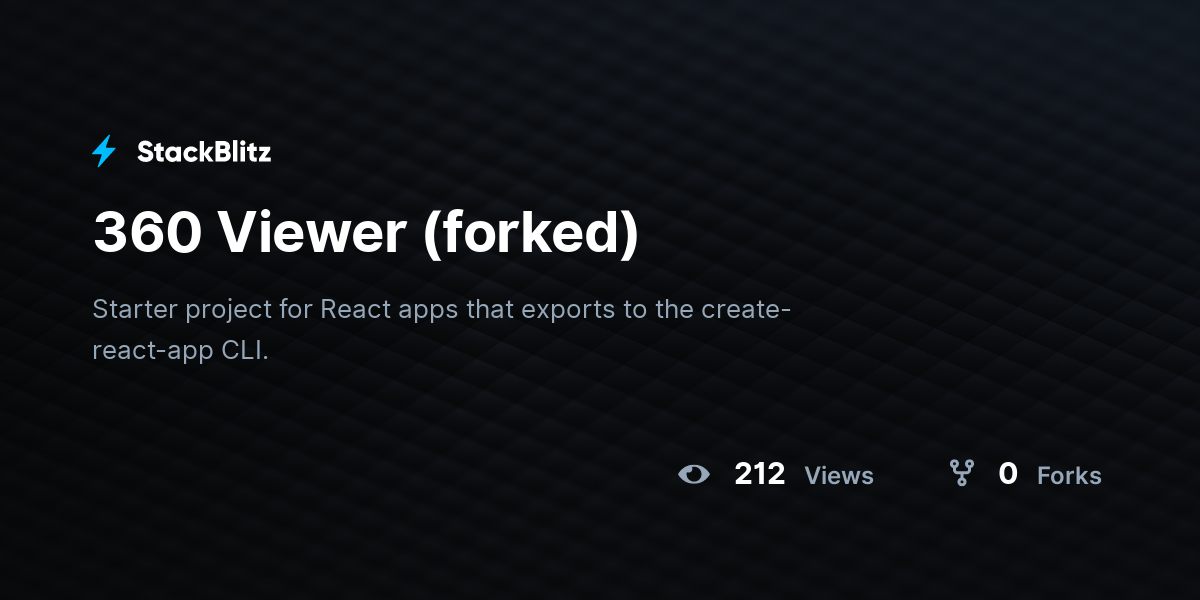 360 Viewer (forked) - StackBlitz