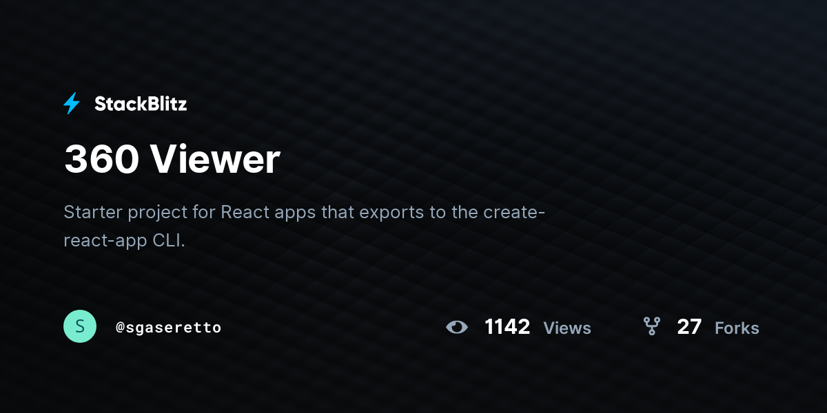 360 Viewer - StackBlitz