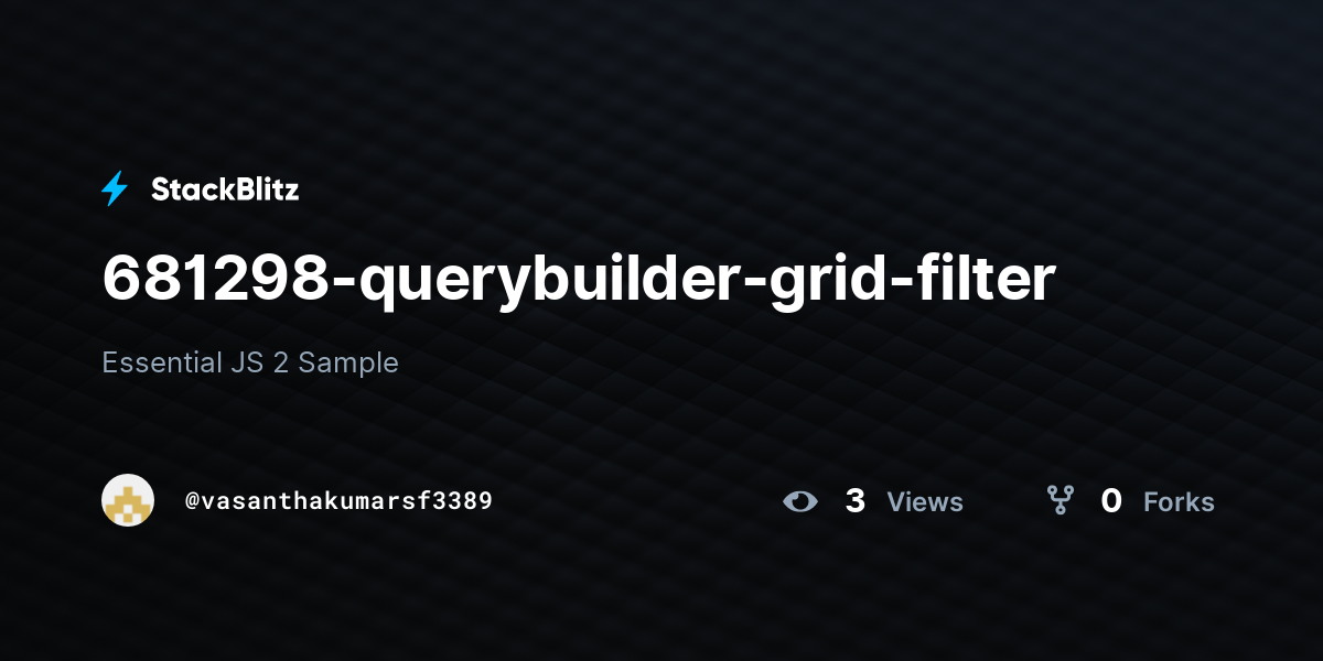 681298-querybuilder-grid-filter - StackBlitz