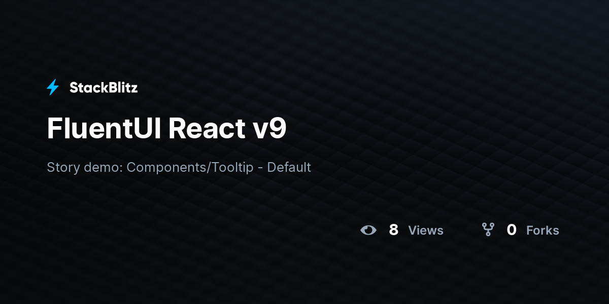 FluentUI React v9 - StackBlitz