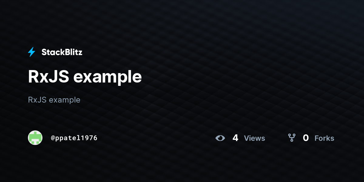 RxJS example - StackBlitz
