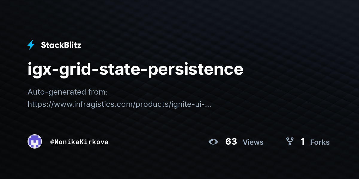 igx-grid-state-persistence - StackBlitz