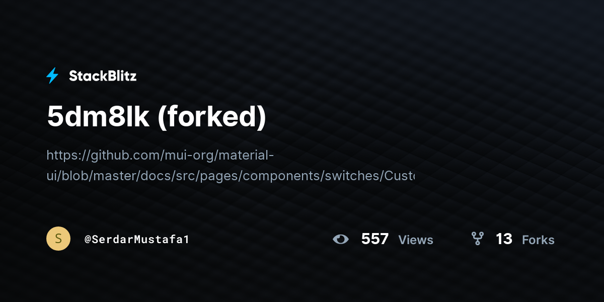 5dm8lk (forked) - StackBlitz