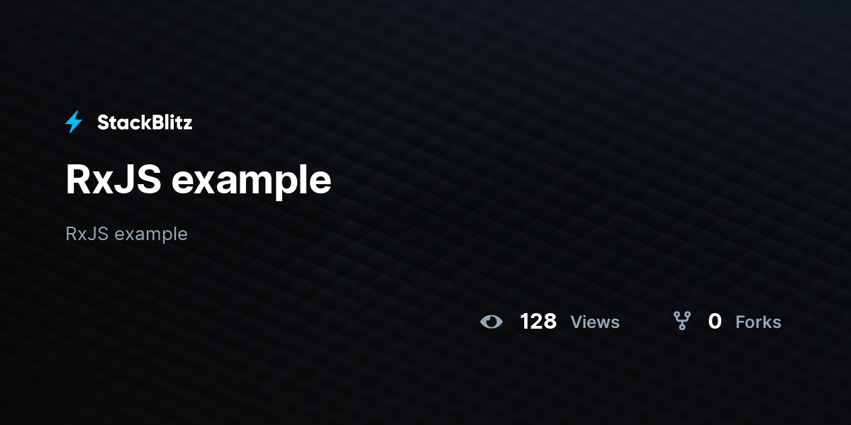 RxJS example - StackBlitz
