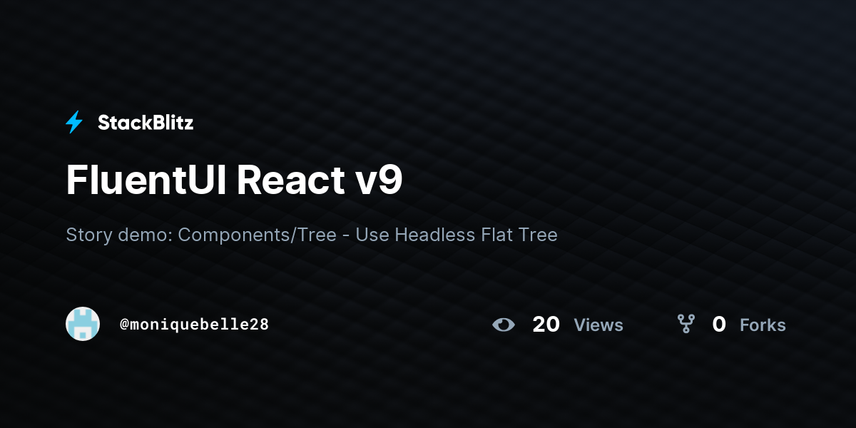 FluentUI React v9 - StackBlitz