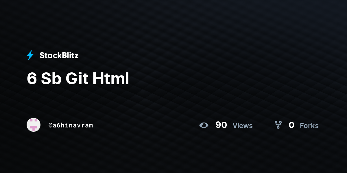 6 Sb Git Html - StackBlitz
