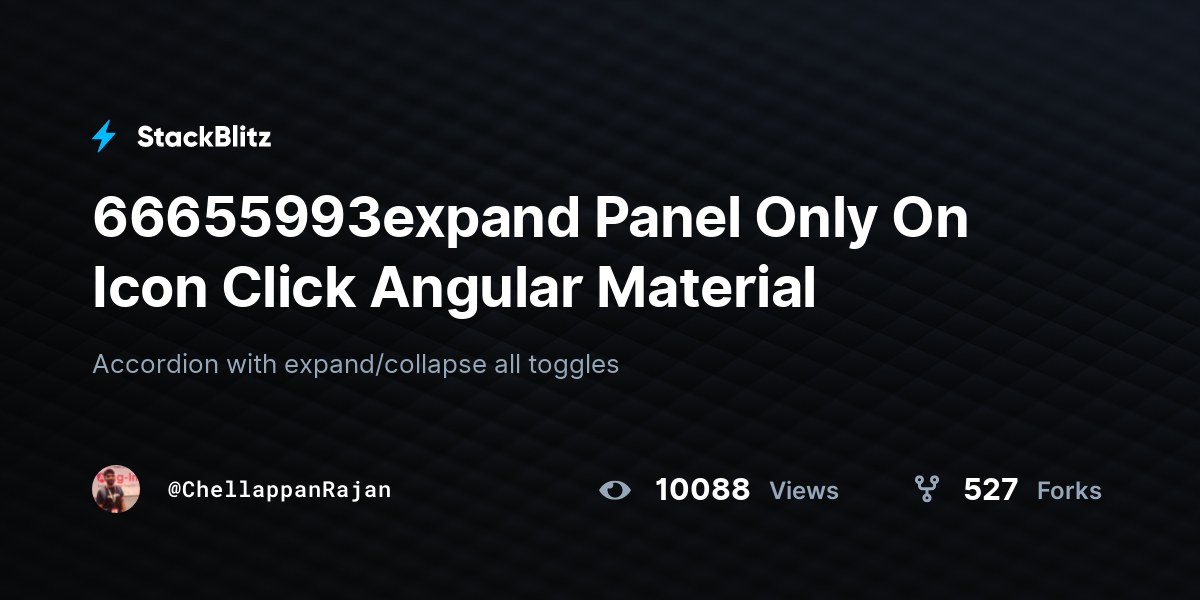 66655993expand Panel Only On Icon Click Angular Material - StackBlitz