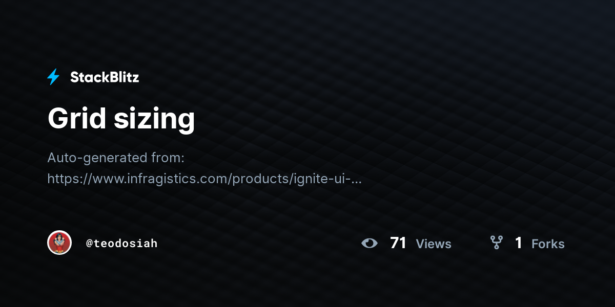 Grid sizing - StackBlitz