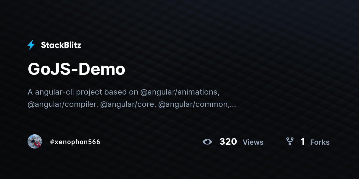 GoJS-Demo - StackBlitz