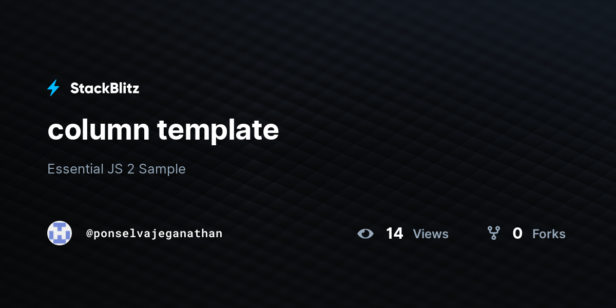 column template - StackBlitz