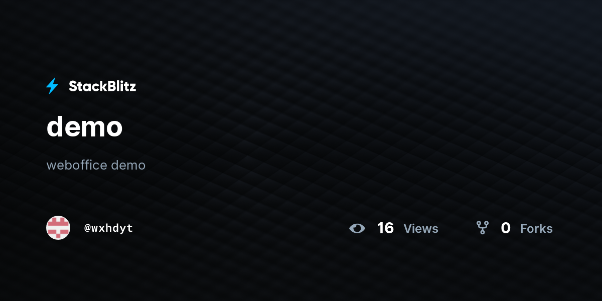 demo - StackBlitz