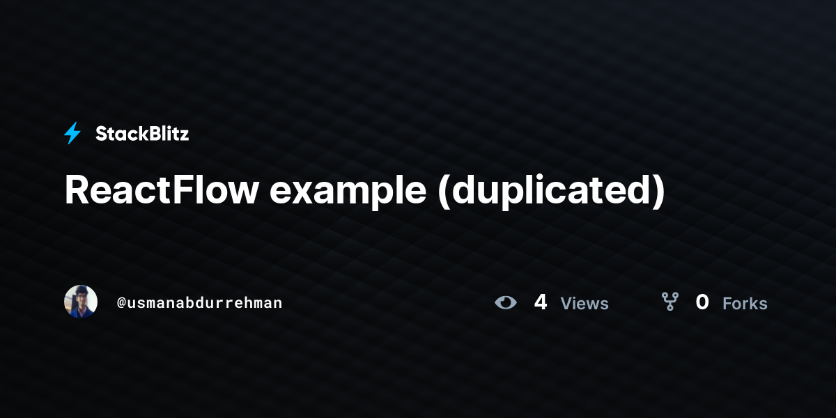 ReactFlow example (duplicated) - StackBlitz