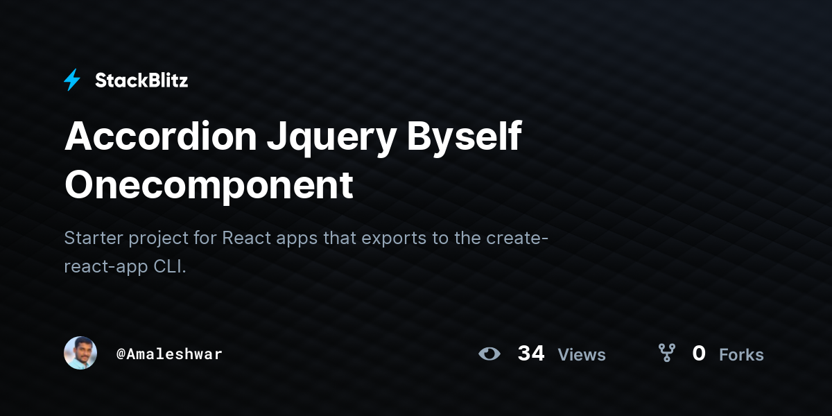 Accordion Jquery Byself Onecomponent - StackBlitz