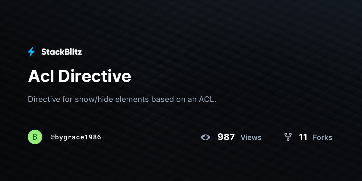 Acl Directive - StackBlitz