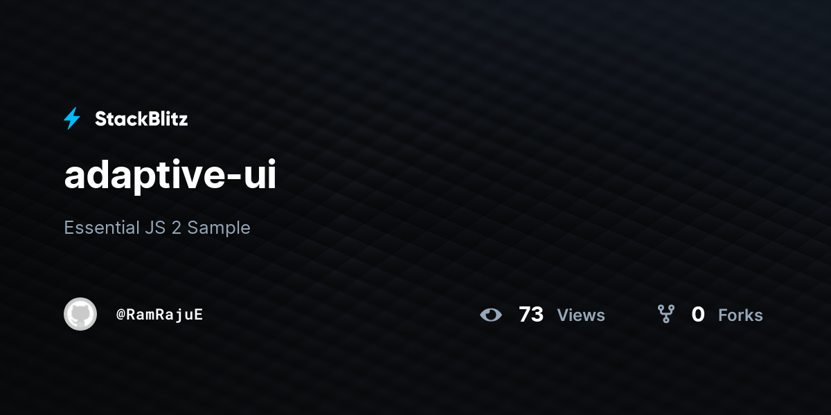 Adaptive Ui Stackblitz