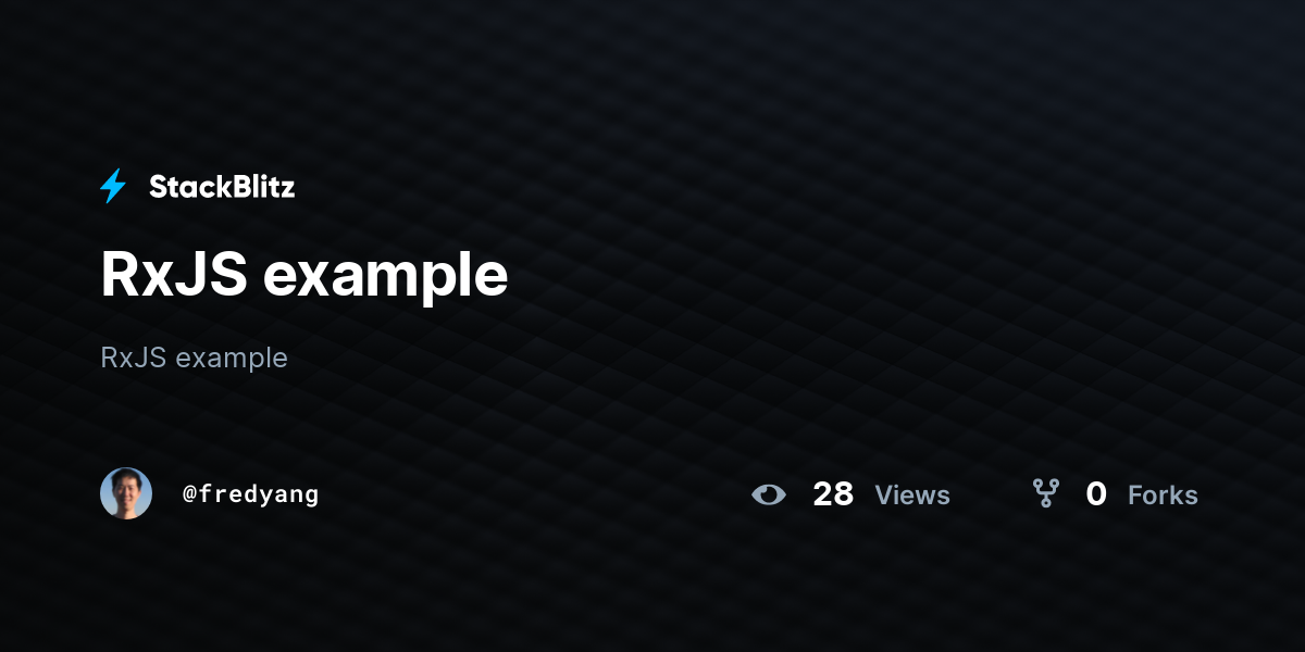 RxJS example - StackBlitz