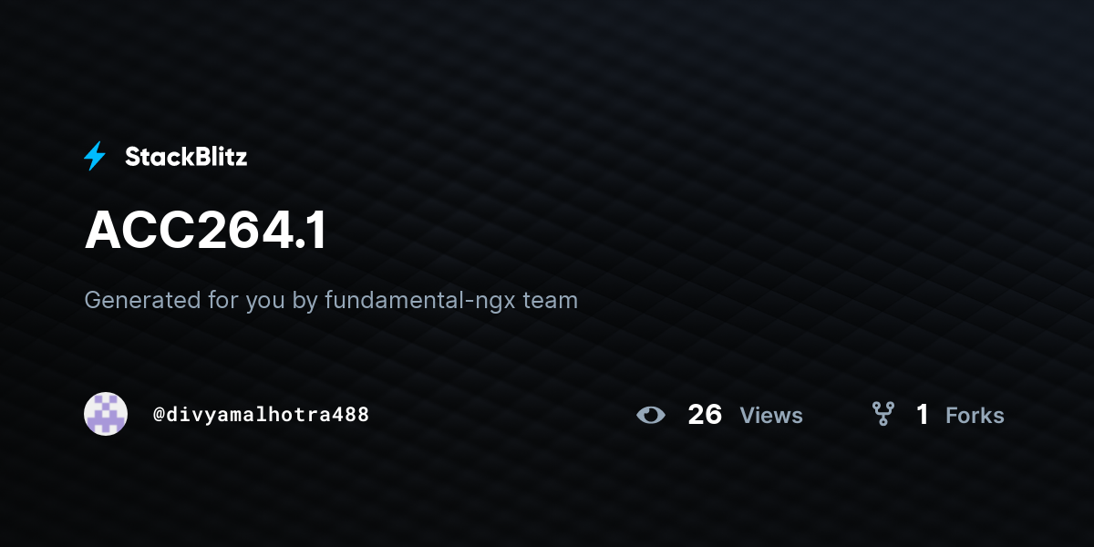 ACC264.1 - StackBlitz