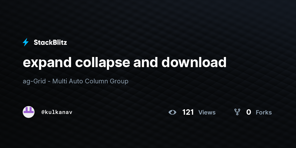 expand collapse and download - StackBlitz