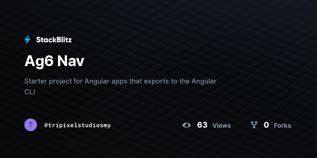 Ag6 Nav - StackBlitz