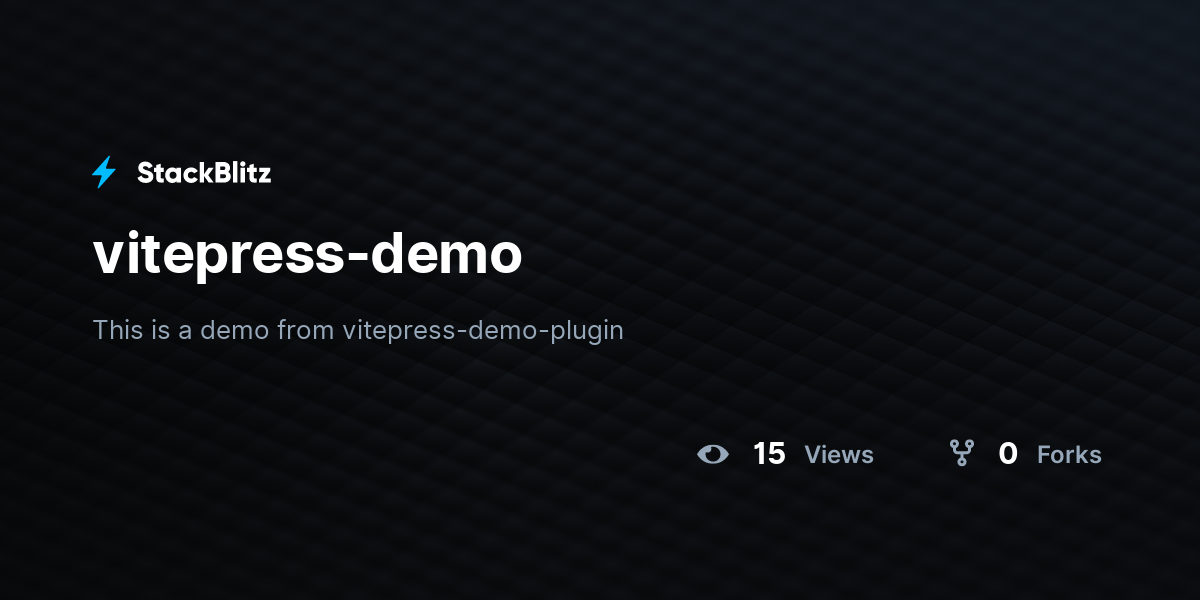 vitepress-demo - StackBlitz