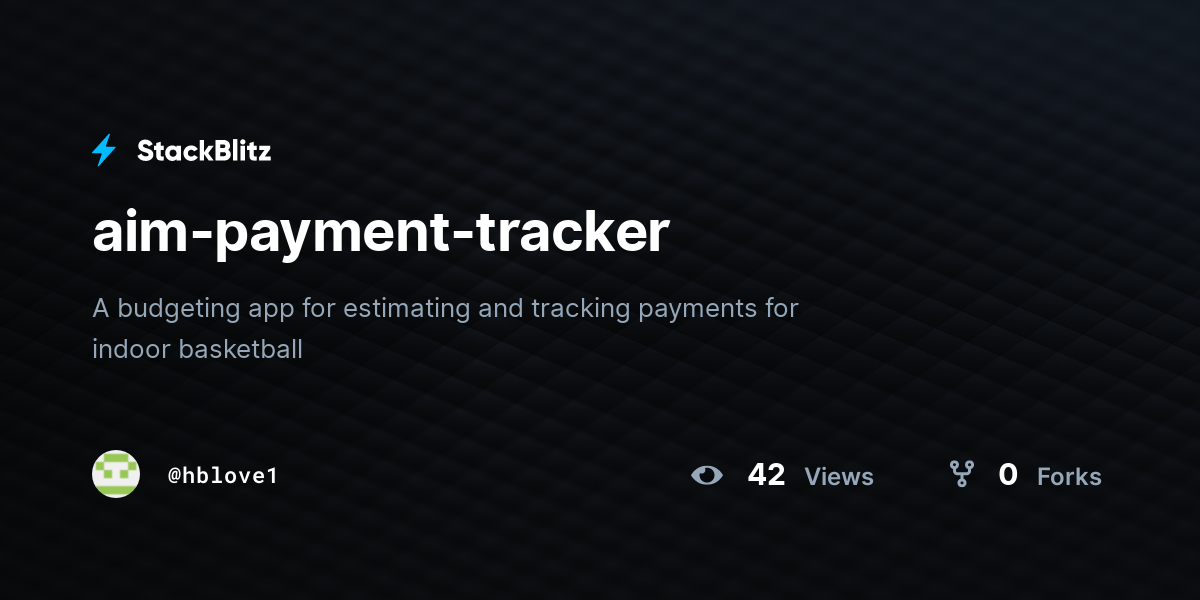 aim-payment-tracker - StackBlitz